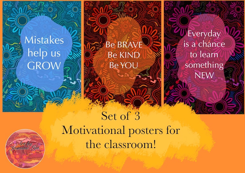 Aboriginal Art Motivational Posters: Classroom Decor (set of 3) (A4 PDF ...