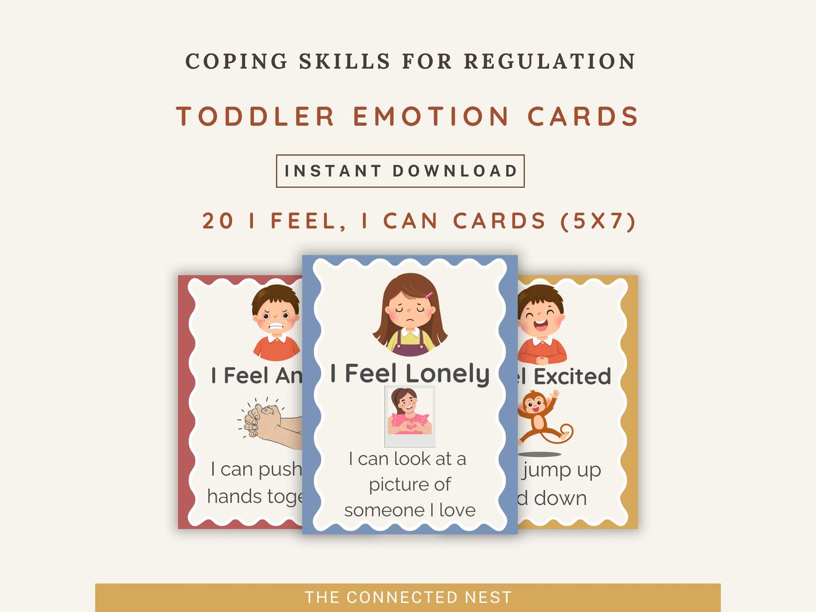 Toddler Emotion Cards | 20 Printable Calm Down Strategy Flashcards ...