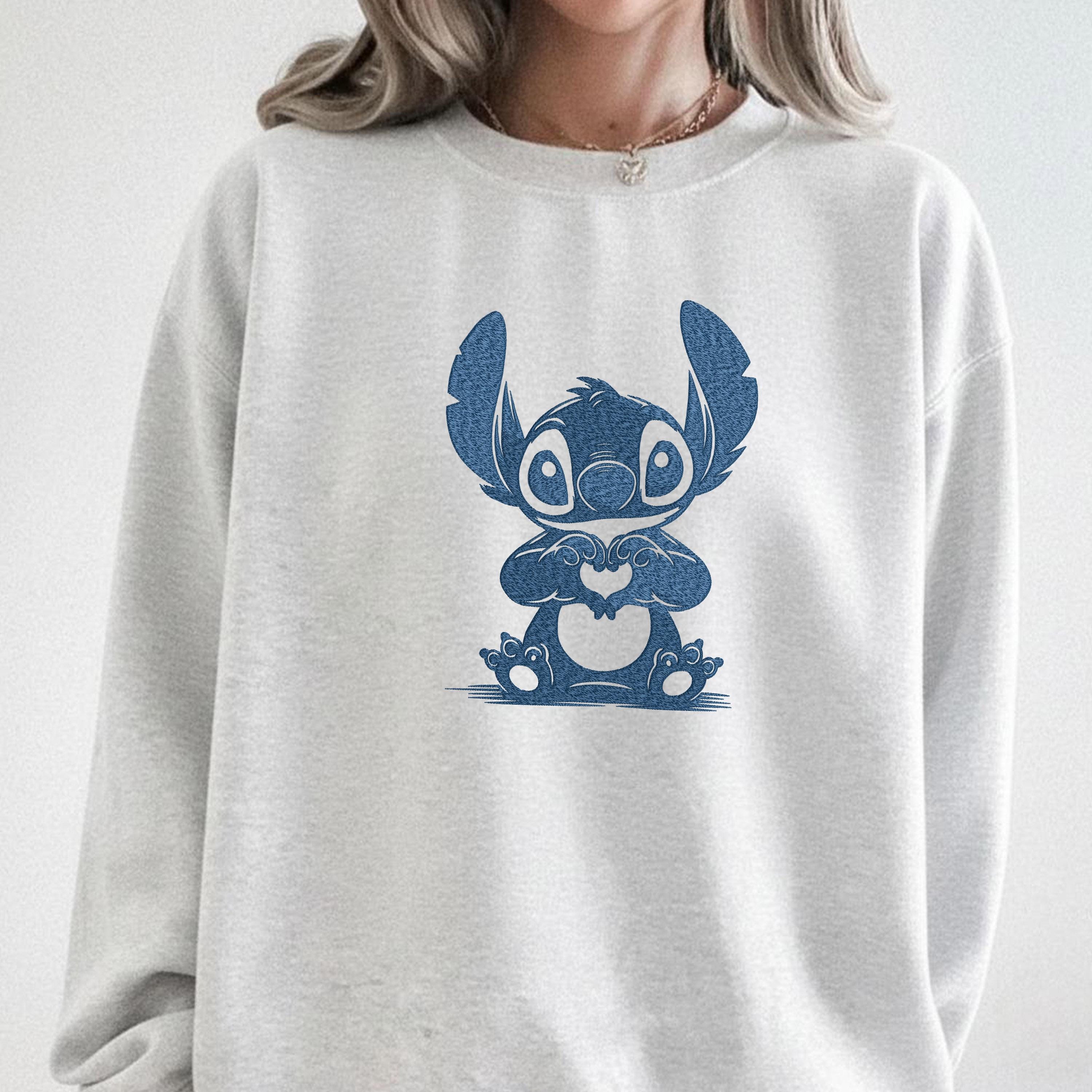 Stitch Lilo Machine Embroidery Design, Floral Stitch, 7 Sizes (DST File ...