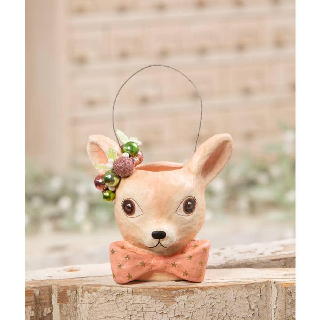 Pastel Fawnie Bucket - Small | Christmas Decor - Holiday Tablescable ...
