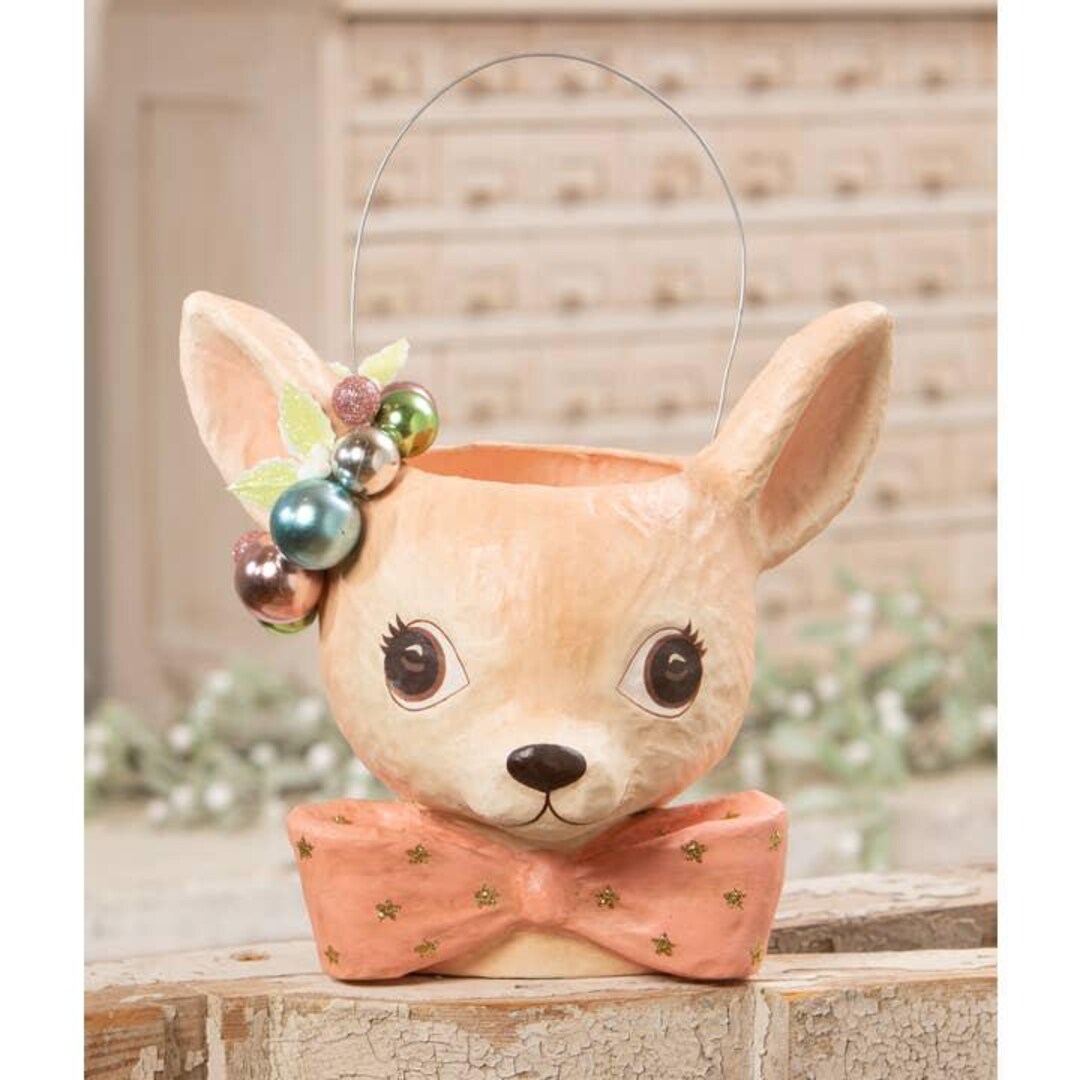 Pastel Fawnie Bucket - Large | Christmas Decor - Holiday Tablescable ...