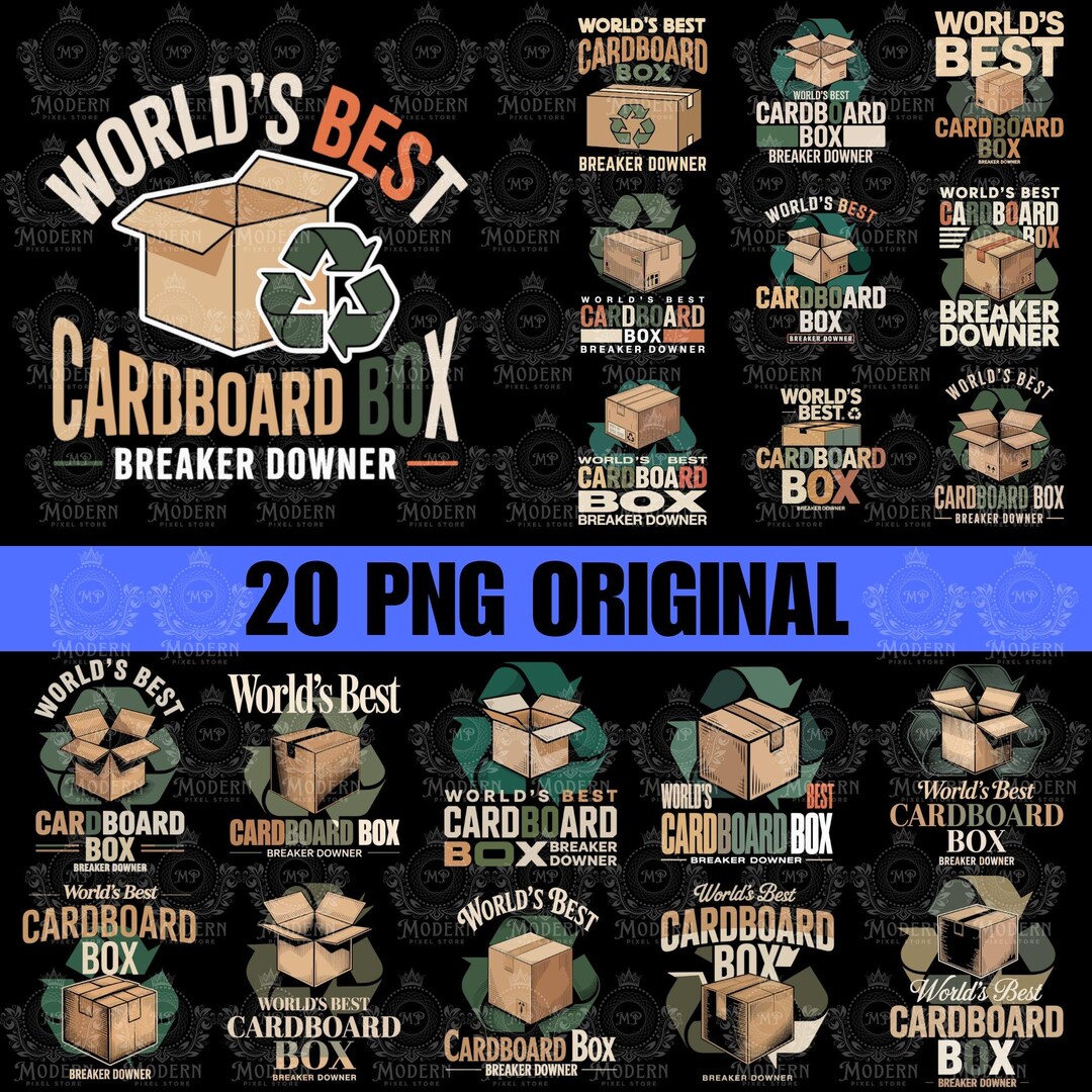 20 Cardboard Box Breaker Downer Digital Download, Worlds Best Recycler ...