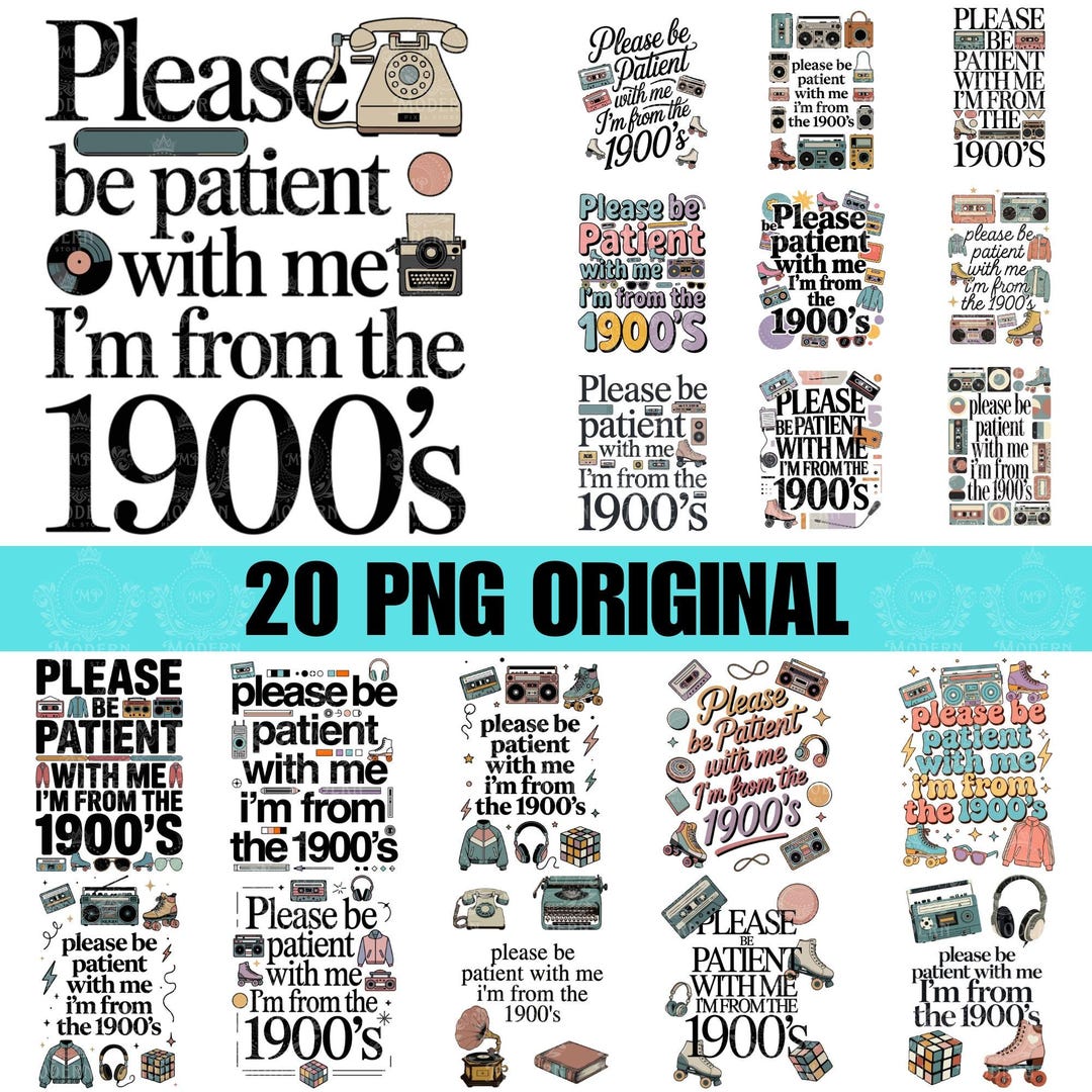 Retro 1900s Digital Design, Patient Please PNG, Vintage Phone ...