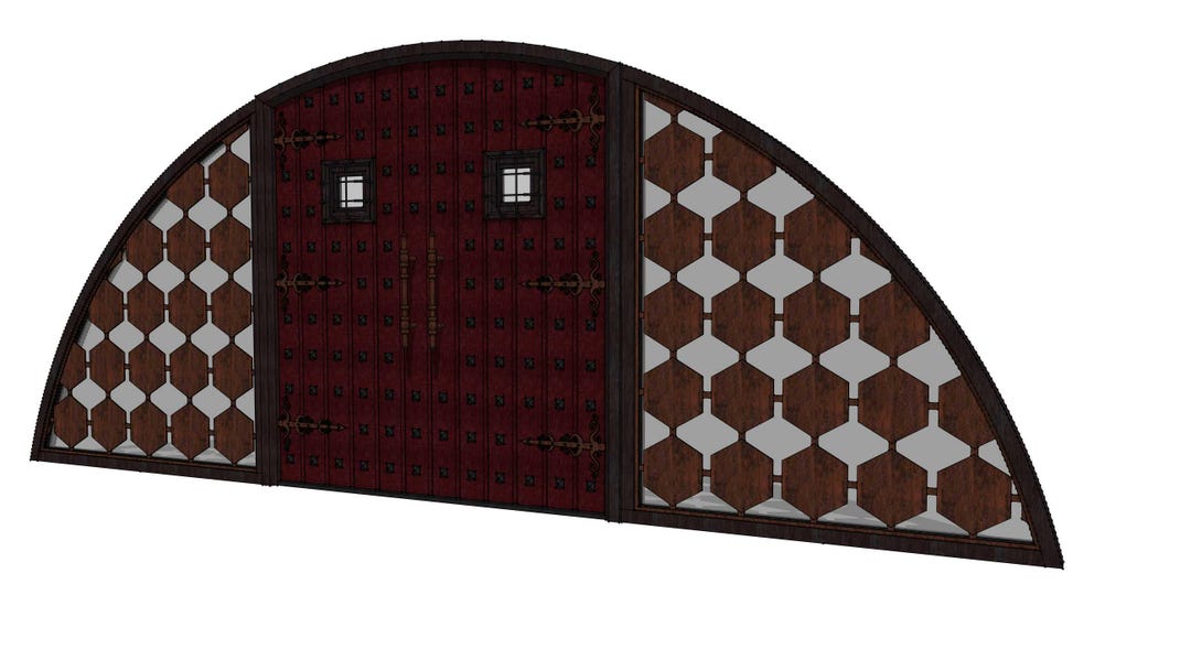 Arch Entry, Double Doors, Hexagon Shapes - Etsy UK