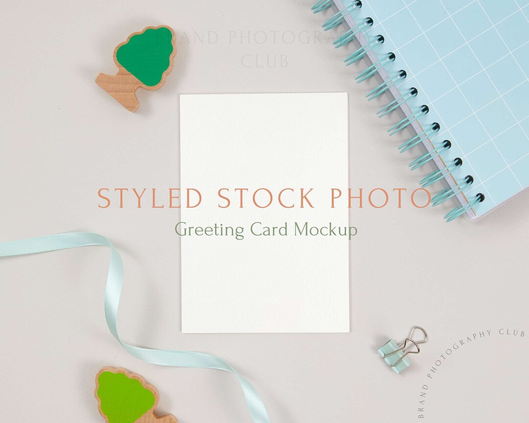 Greeting Card Mockup - Kids Wooden Toys and Stationary - A6 Digital ...