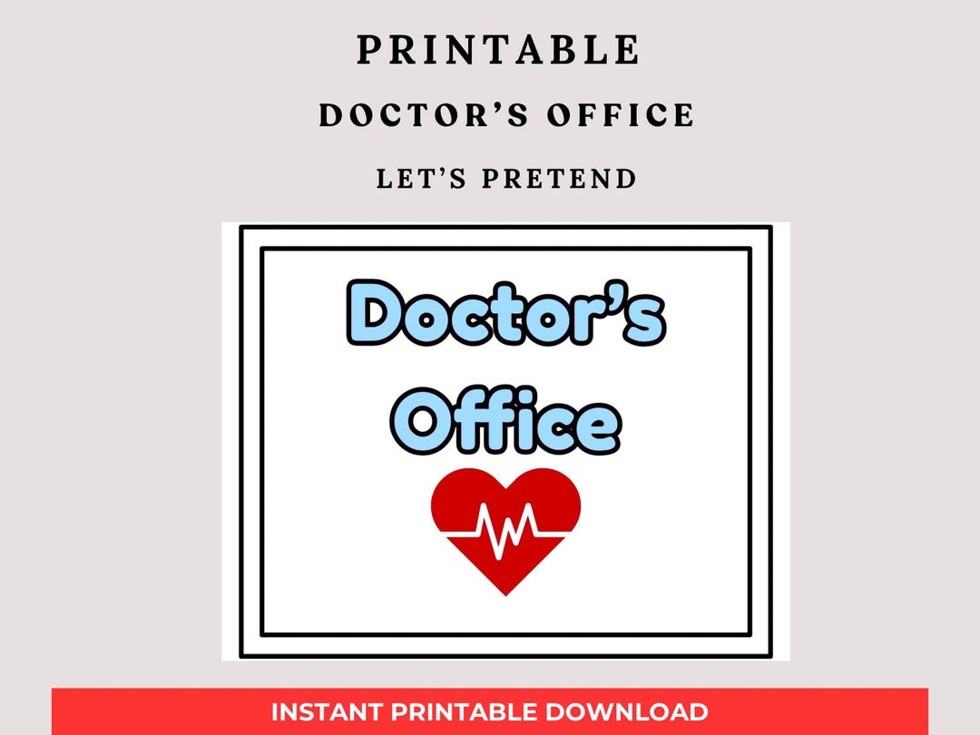 Printable Doctor Pretend Play Set: Kids Role Play Forms & Signs (PDF ...