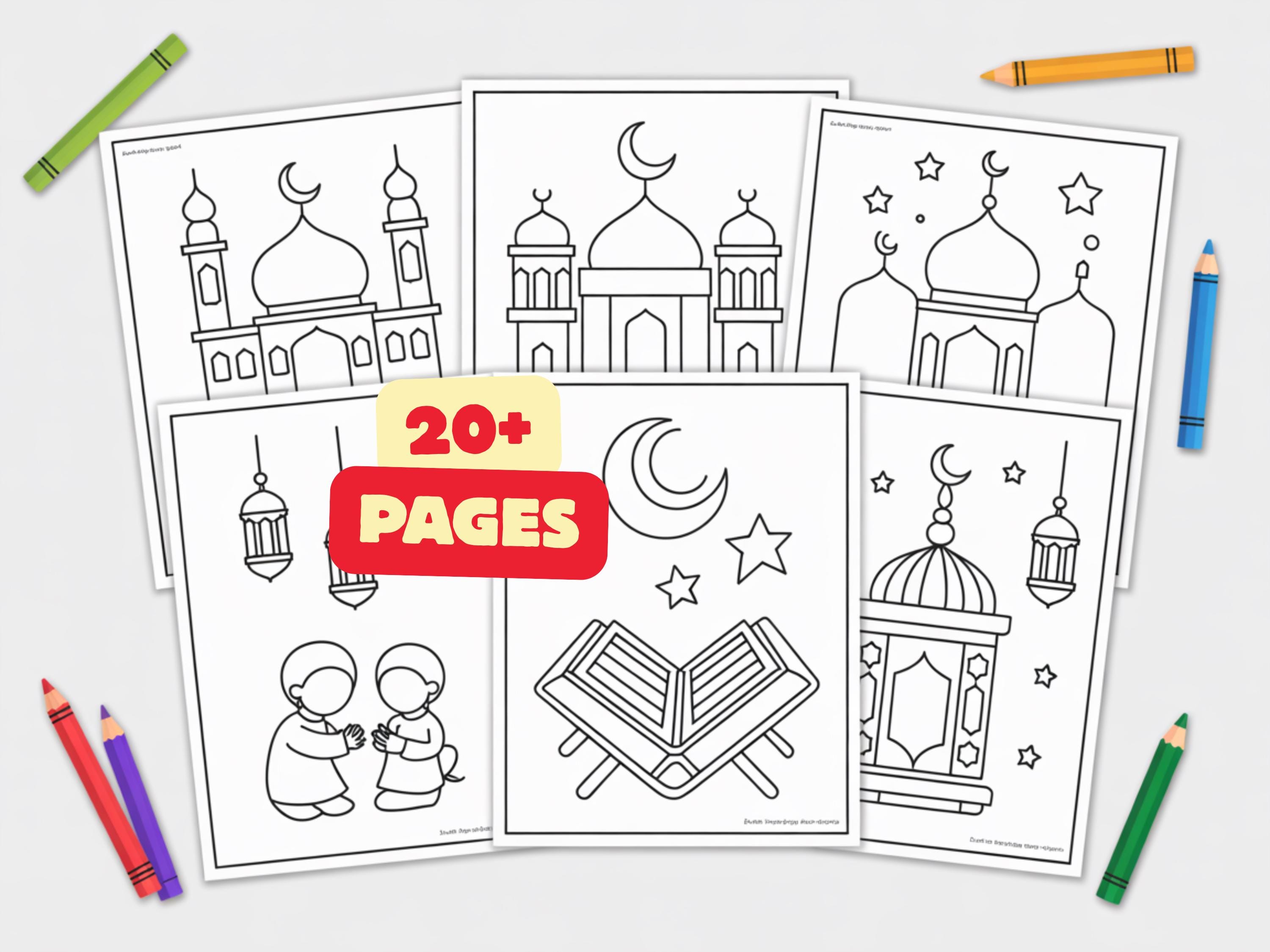 Islamic Coloring Pages for Kids | Preschool & Kindergarten Muslim ...