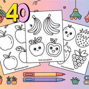 Fruit Coloring Pages | 40 Printable Fruit Coloring Sheets | Easy ...