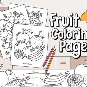 Fruit Coloring Pages | 40 Printable Fruit Coloring Sheets | Easy ...