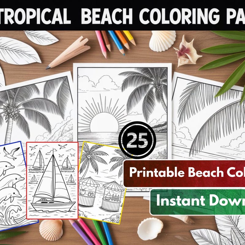 Ocean Coloring Pages - Etsy