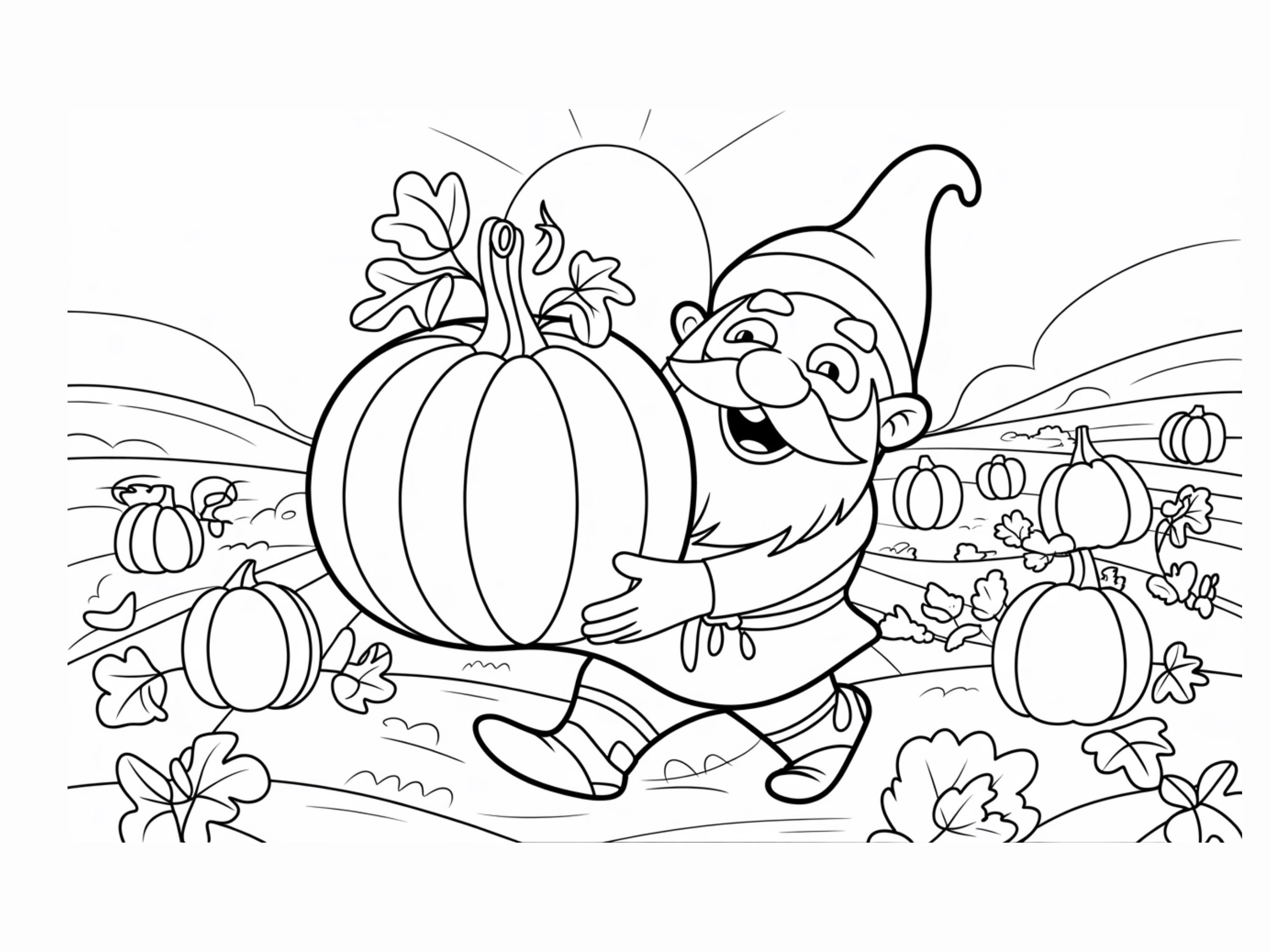 Gnome Halloween Coloring Pages – Spooky Gnome Coloring Printable ...
