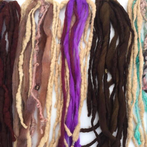10 Custom Clip in or Braid in Dreadlock Extensions Standard - Etsy