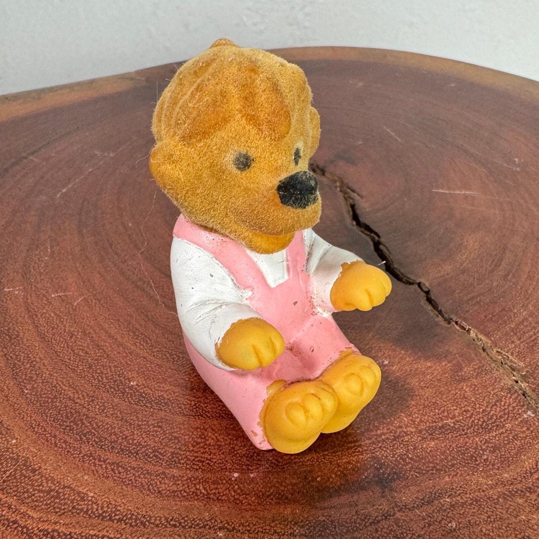 1986 Fuzzy Flocked Berenstein Sissy Bear Collectible Toy - Etsy