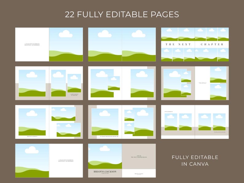 Graduation Photo Book Template, Minimalist Senior Album (10x10, 12x12 ...