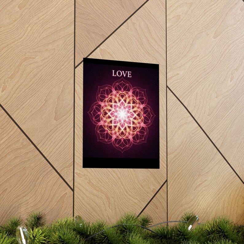 LOVE 528hz MANDALA -POSTER -cymatics Eco-friendly Matte Giclée | Sacred ...