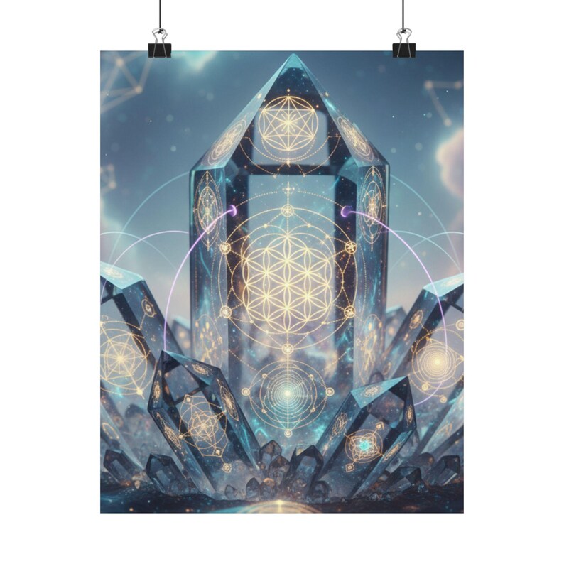 ECO-FRIENDLY POSTER Geo-crystal, Sacred Geometry Giclée Print Art - Etsy