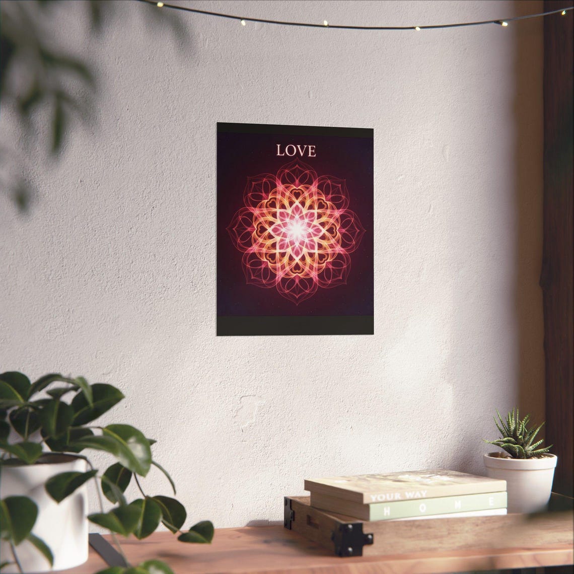LOVE 528hz MANDALA -POSTER -cymatics Eco-friendly Matte Giclée | Sacred ...