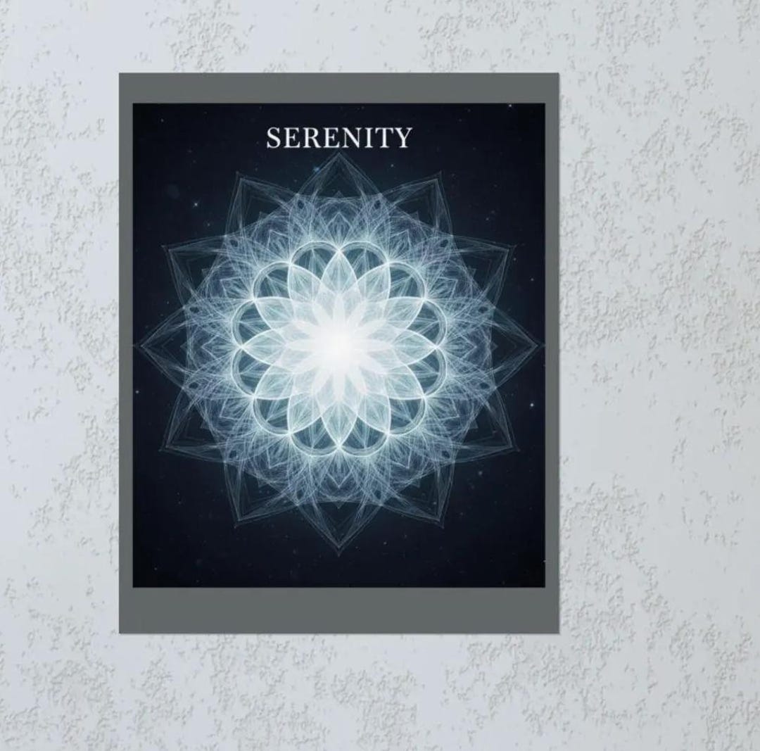 SERENITY -ECO-FRIENDLY -cymatics Matte Poster | Water Memory Print ...