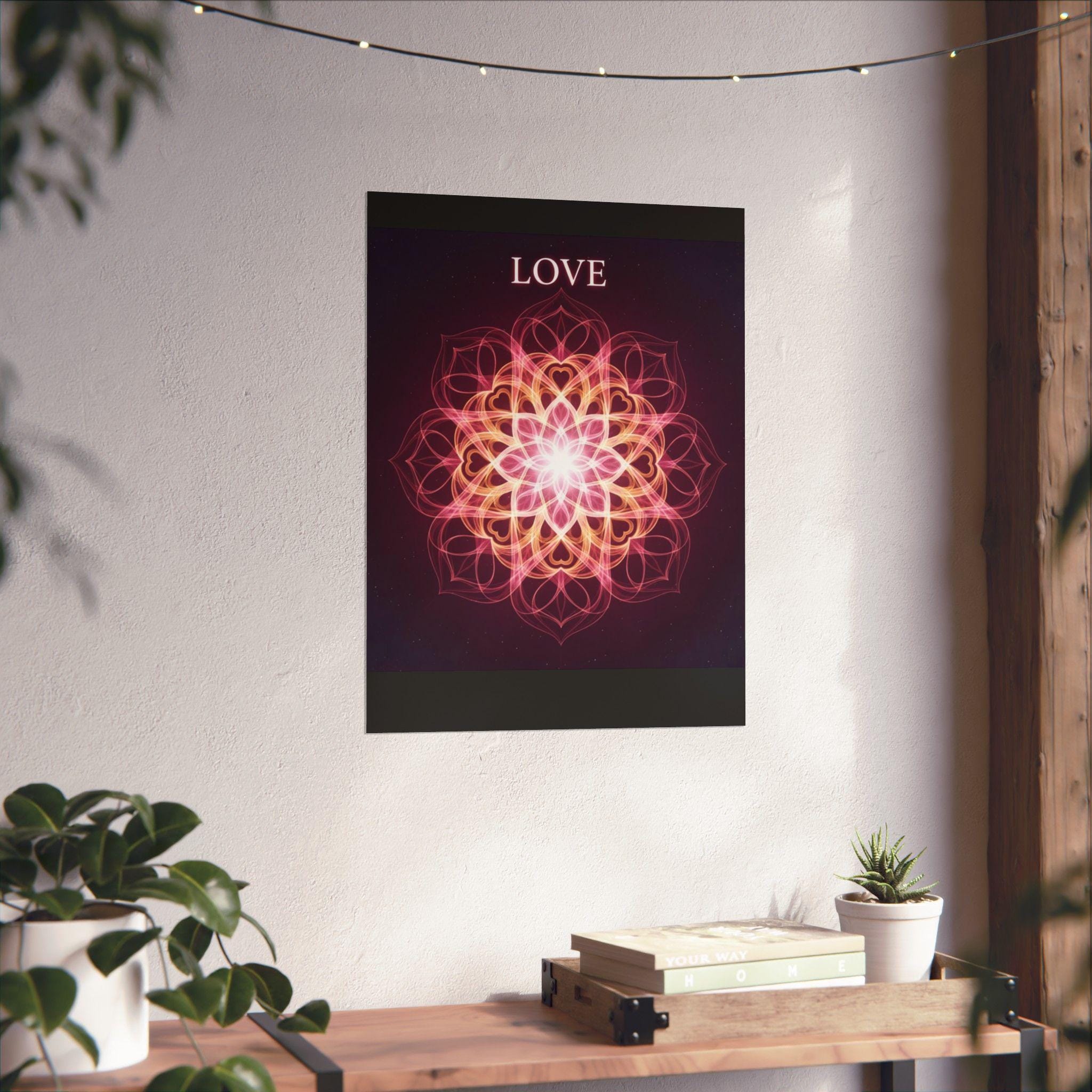 LOVE 528hz MANDALA -POSTER -cymatics Eco-friendly Matte Giclée | Sacred ...