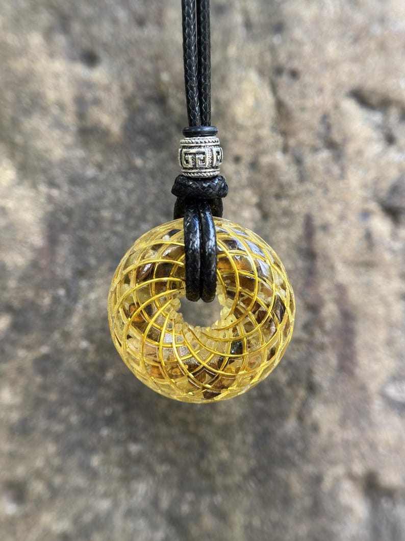 Orgonite Torus Rodin Coil Necklace Pendant Chakra Balancing Quartz ...