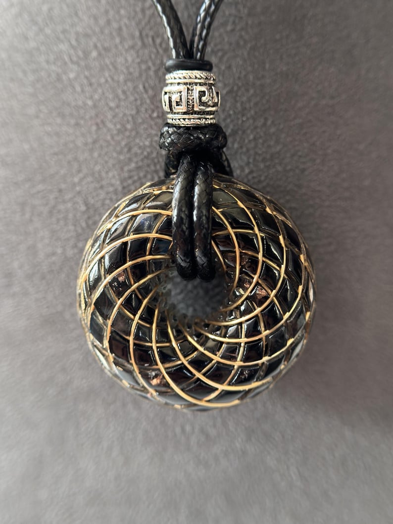 Orgonite Torus Rodin Coil Necklace Pendant Chakra Balancing Quartz ...