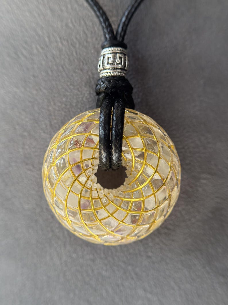 Orgonite Torus Rodin Coil Necklace Pendant Chakra Balancing Quartz ...