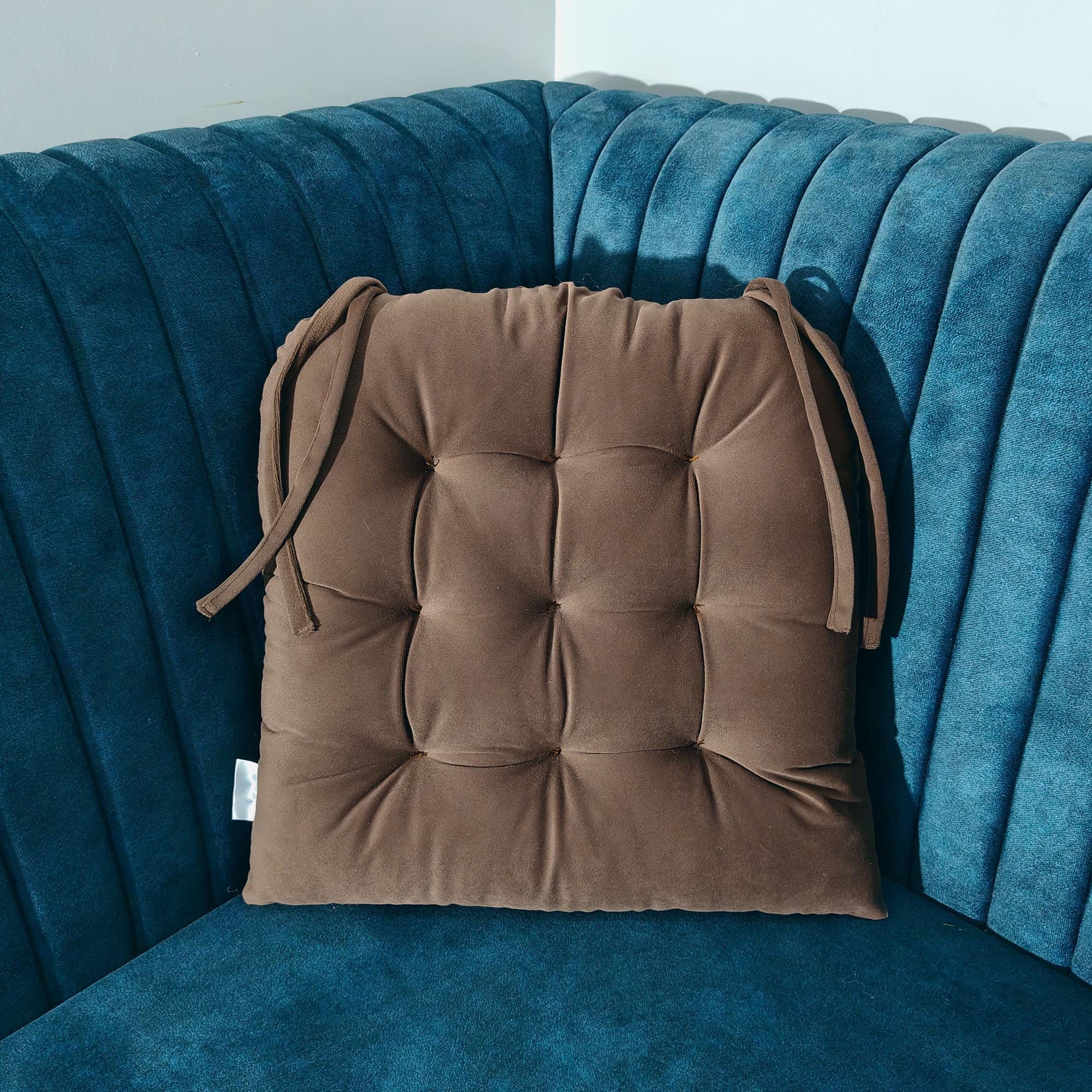 U-shape Chair Cushion: 100% Cotton Seat Pad With Ties - Etsy