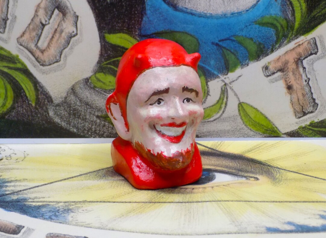 Handmade Small Devil Bust - Etsy UK
