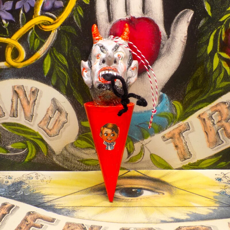 Paper Mache Devil - Etsy