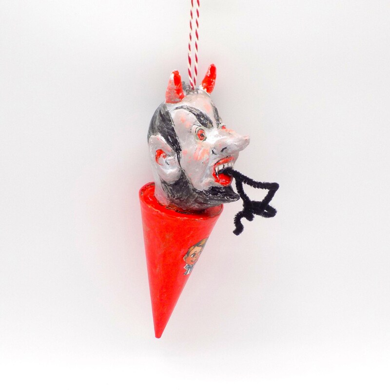 Paper Mache Devil - Etsy
