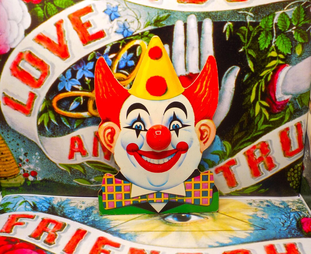 Vintage Wood Clown Cut Out - Etsy