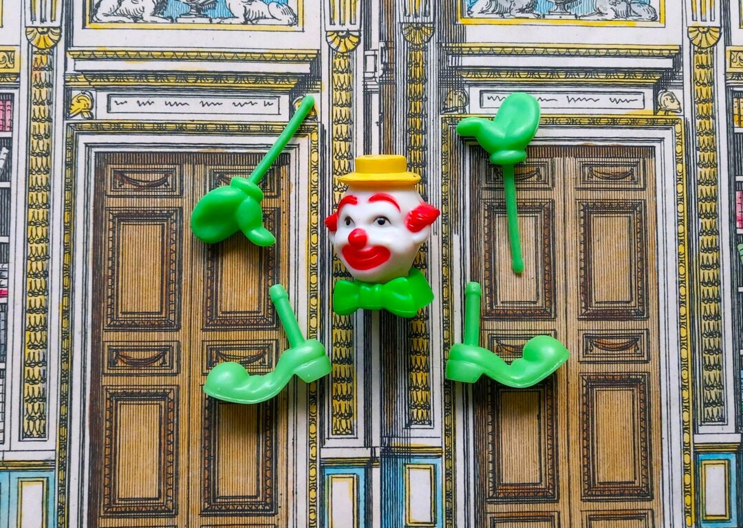 Vintage Plastic Clown Topper - Etsy UK