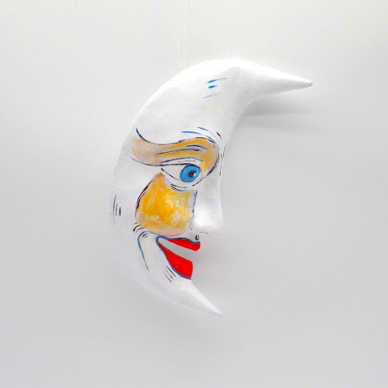 Paper Mache Moon - Etsy