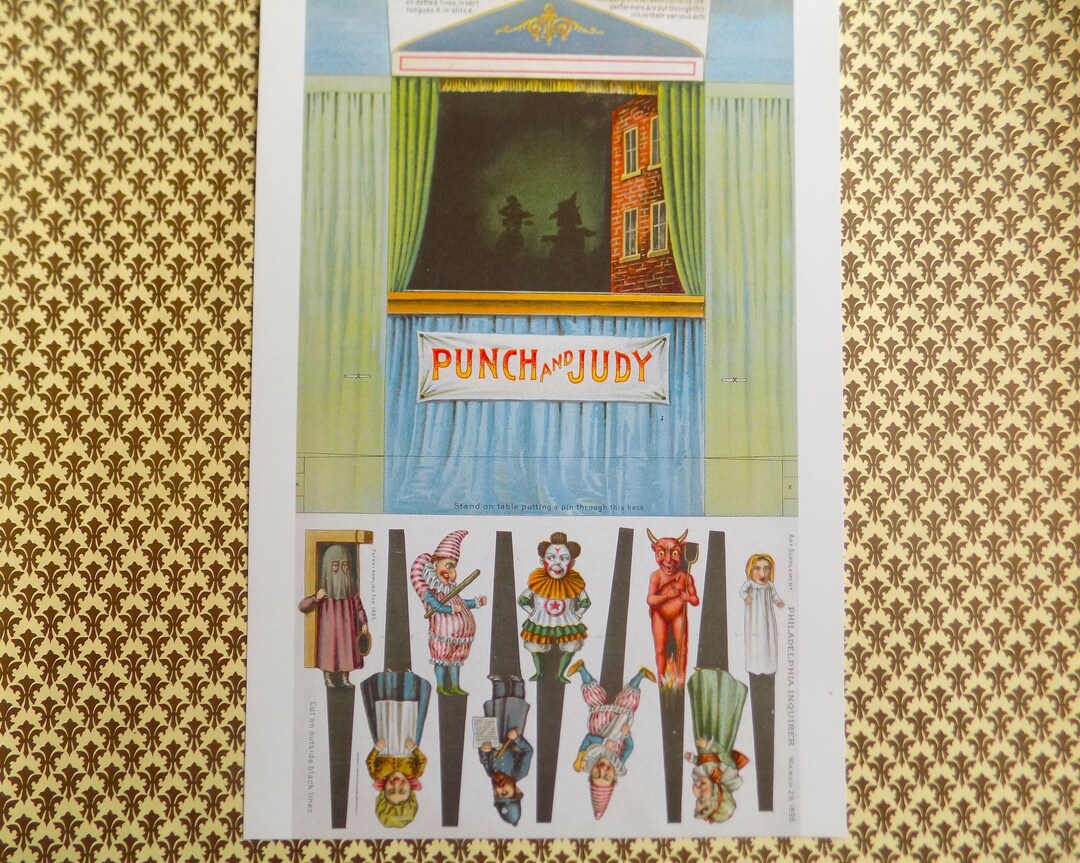Punch and Judy Cut and Make Toy Theatre - Etsy