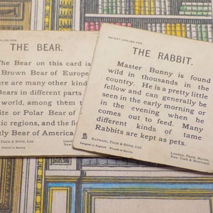 Antique Bear Alphabet Card - Etsy