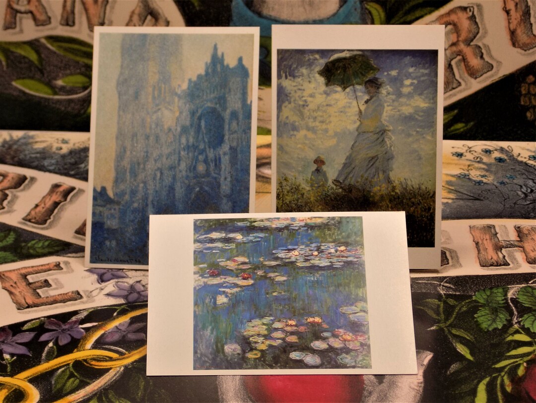 30 Monet Postcards - Etsy