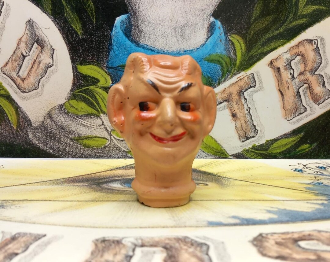 Vintage Paper Mache Devil Puppet Head - Etsy