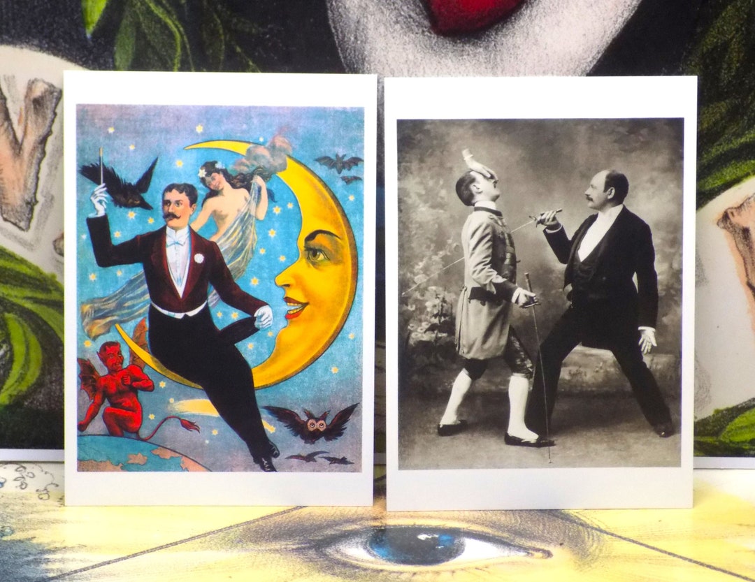 12 Magician Postcards - Etsy