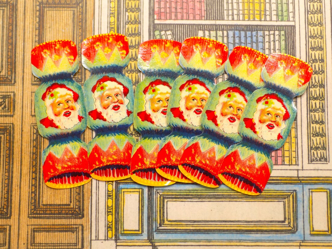 6 1920s Christmas Cracker Labels - Etsy