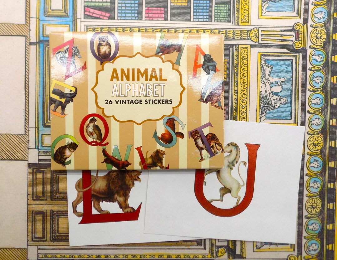 26 Large Animal Alphabet Stickers - Etsy