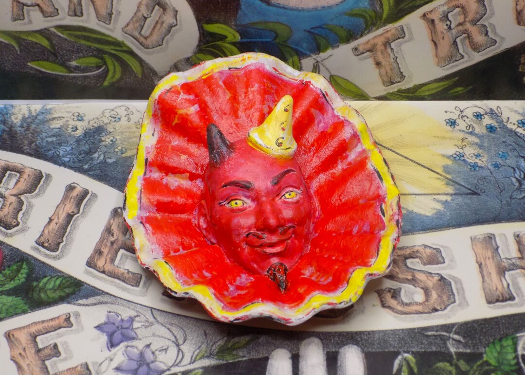 Vintage Art Deco Style Devil Head - Etsy