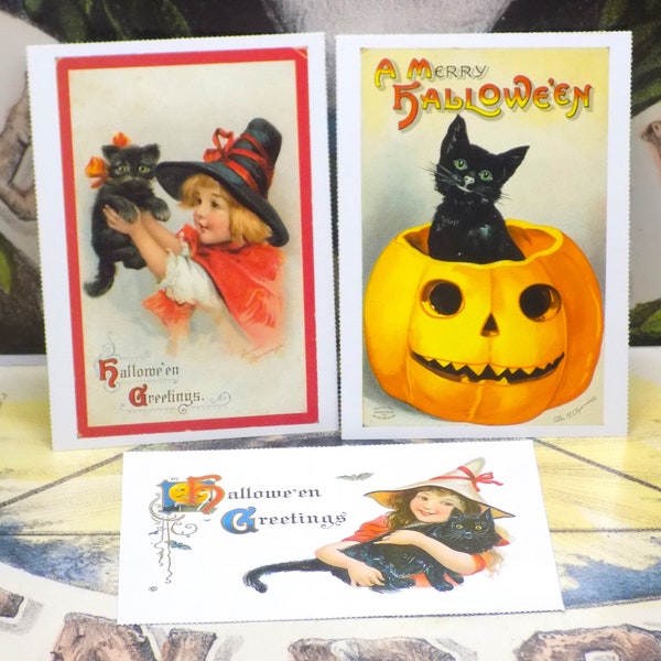 Halloween Postcards - Etsy