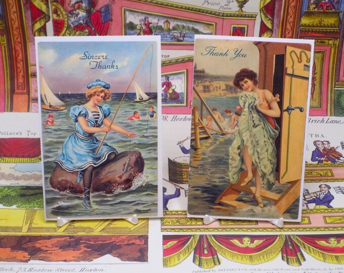 9 Bathing Beauties and Swimming Themed Postcards - Etsy