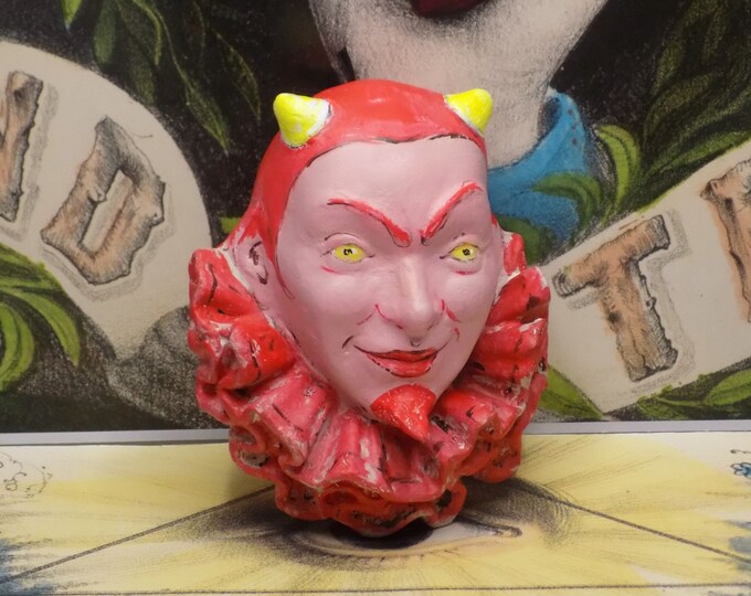 Art Deco Style Devil Head Handmade - Etsy