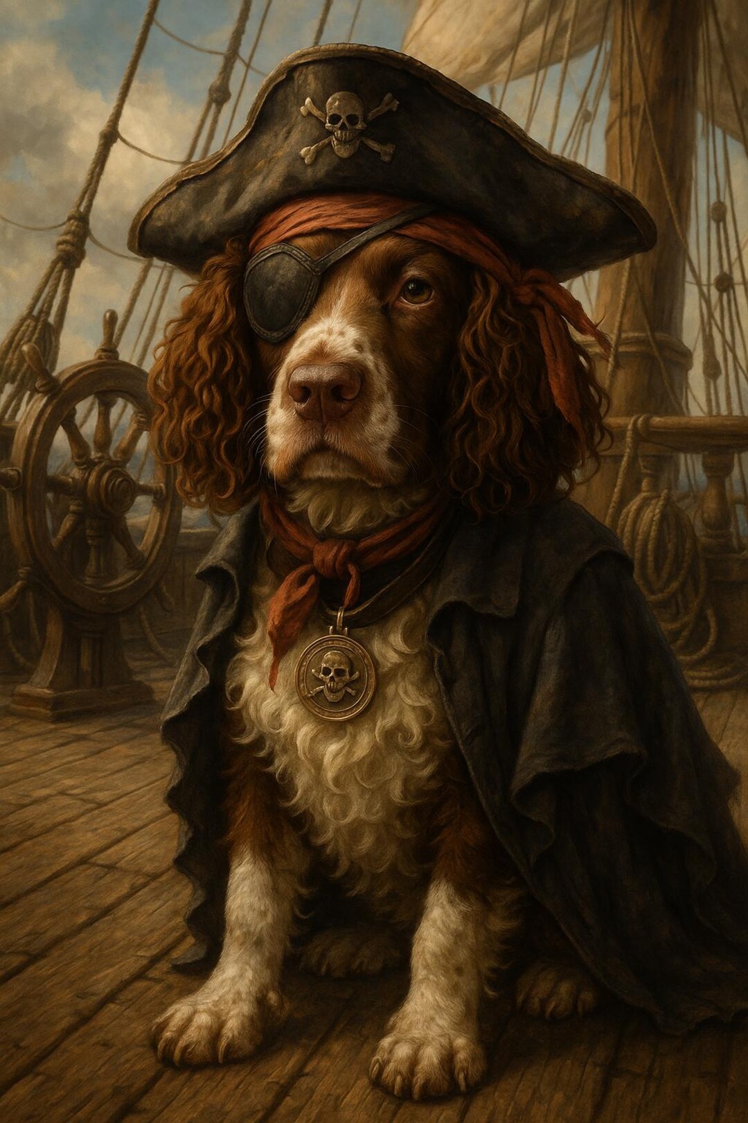 Custom Pet Pirate Portrait: Ai-generated Art (digital Download) - Etsy