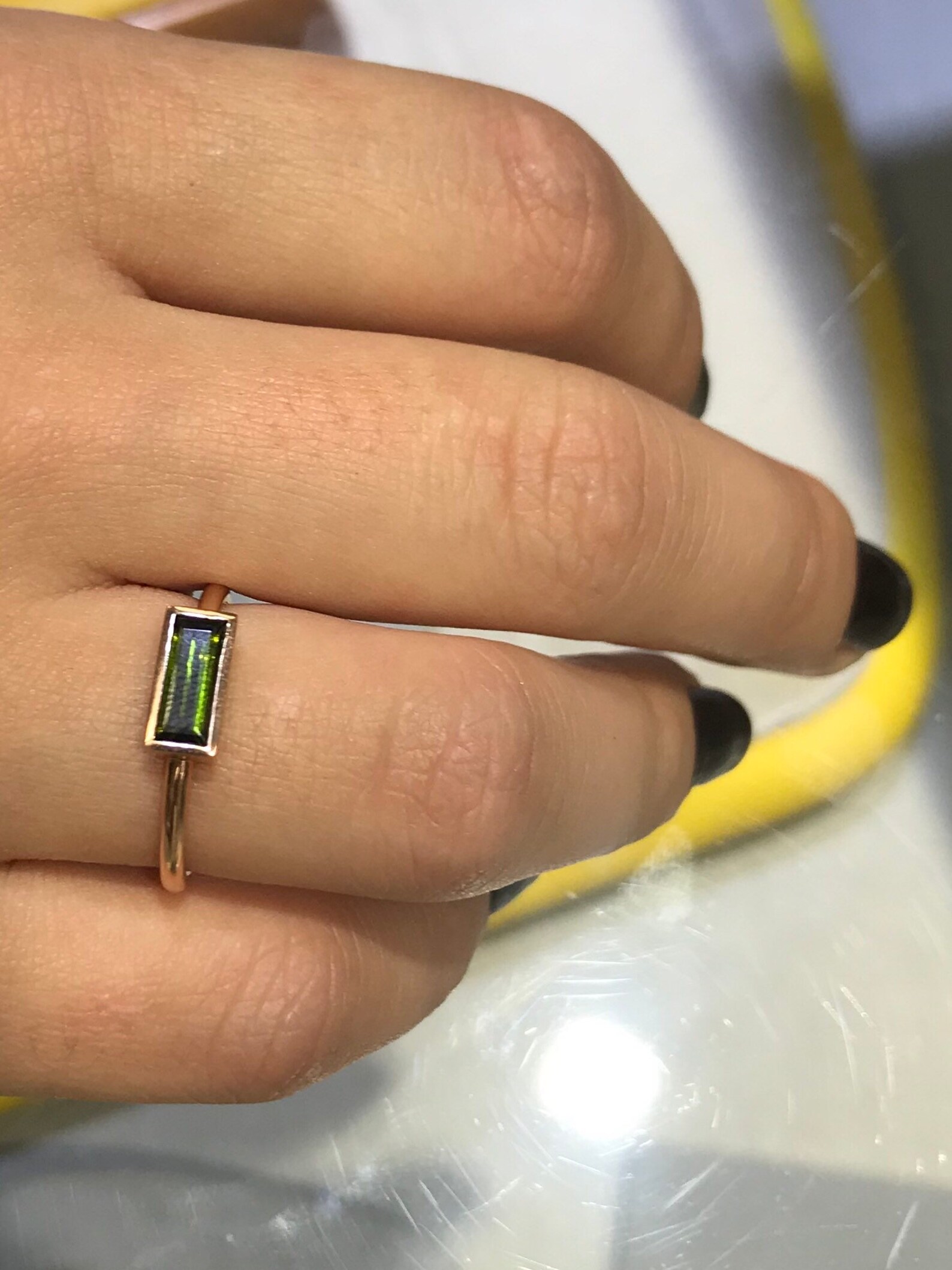 Green Tourmaline Ring - Etsy