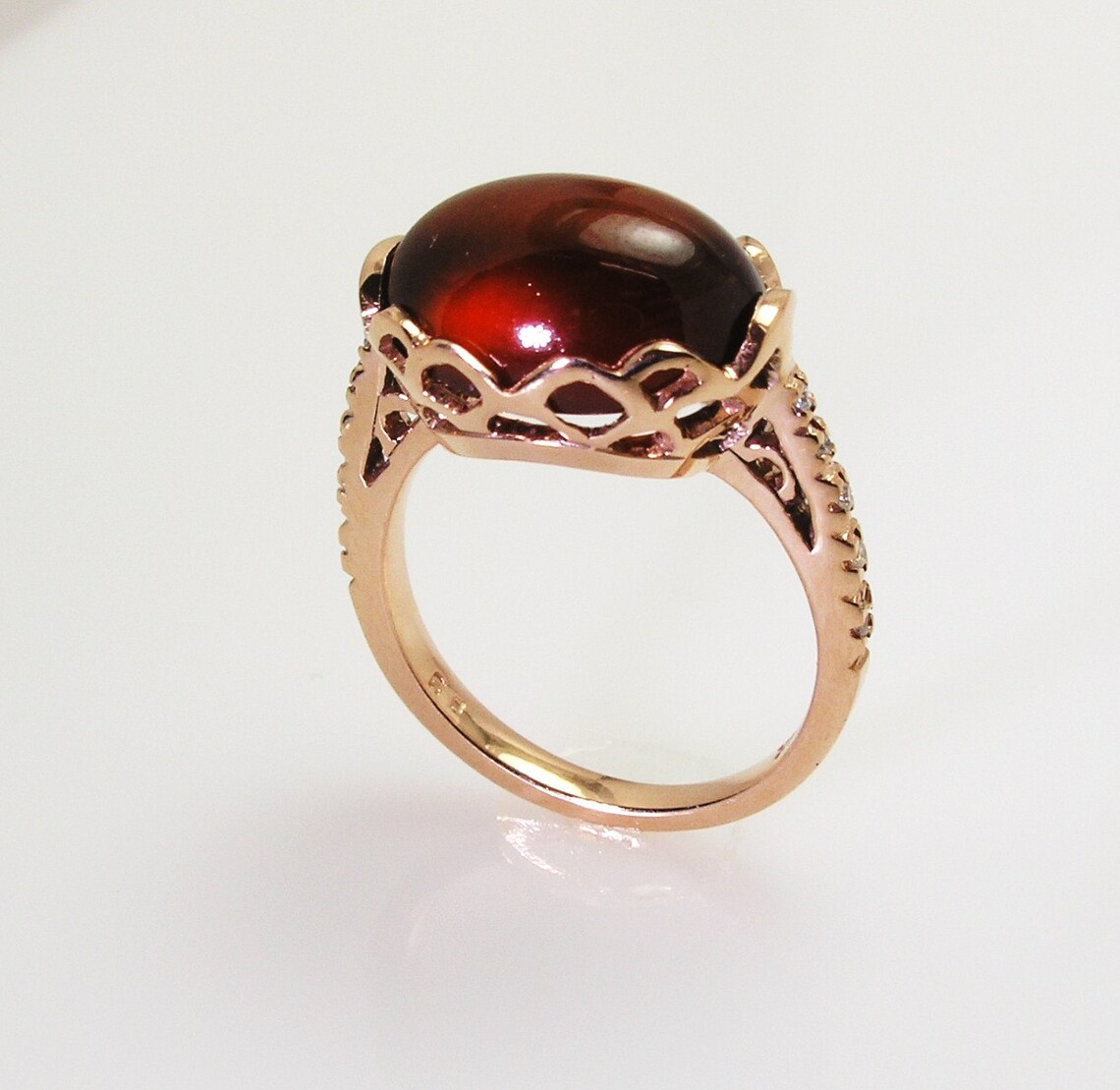 Orange Garnet Ring - Etsy