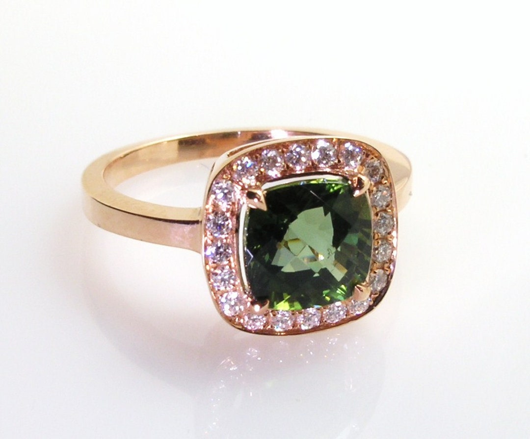 Green Tourmaline Ring - Etsy
