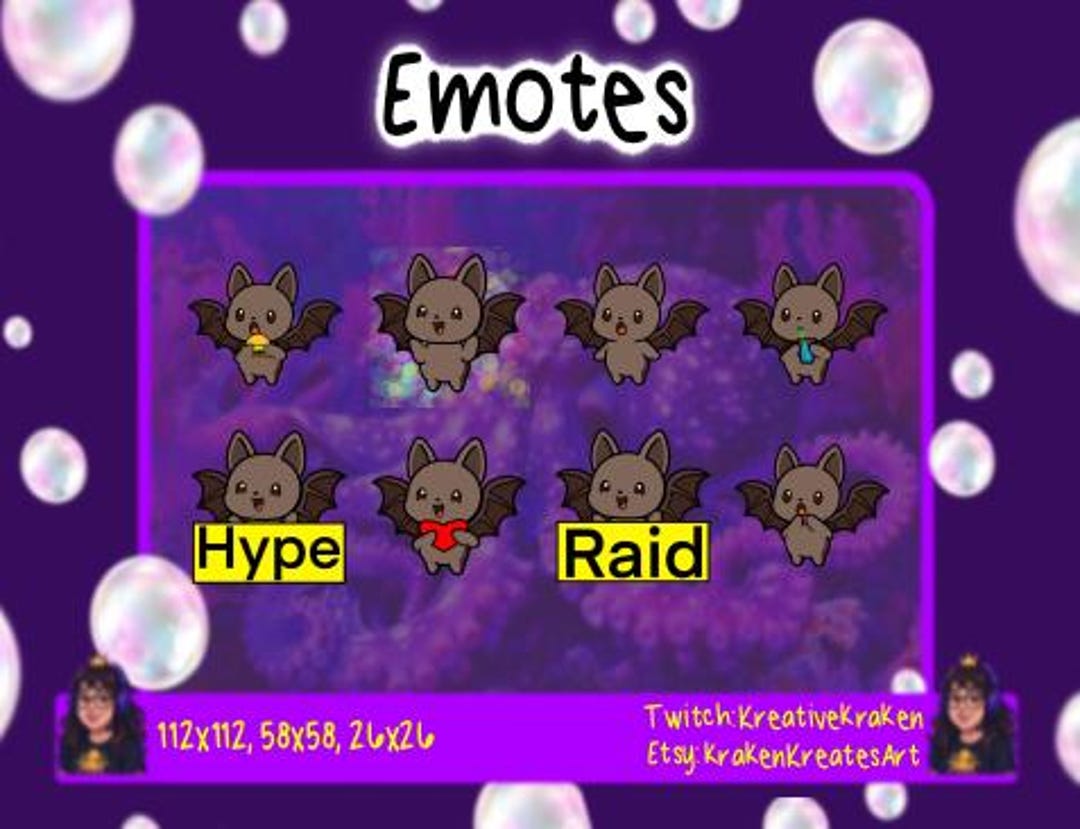 Bat Emotes, 8 - Bundle, Twitch, Discord - Etsy Australia