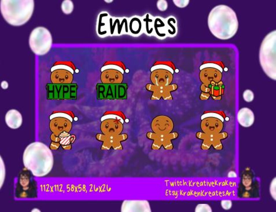 Ginger Bread Emotes 8 - Bundle Twitch and Discord Ready - Etsy